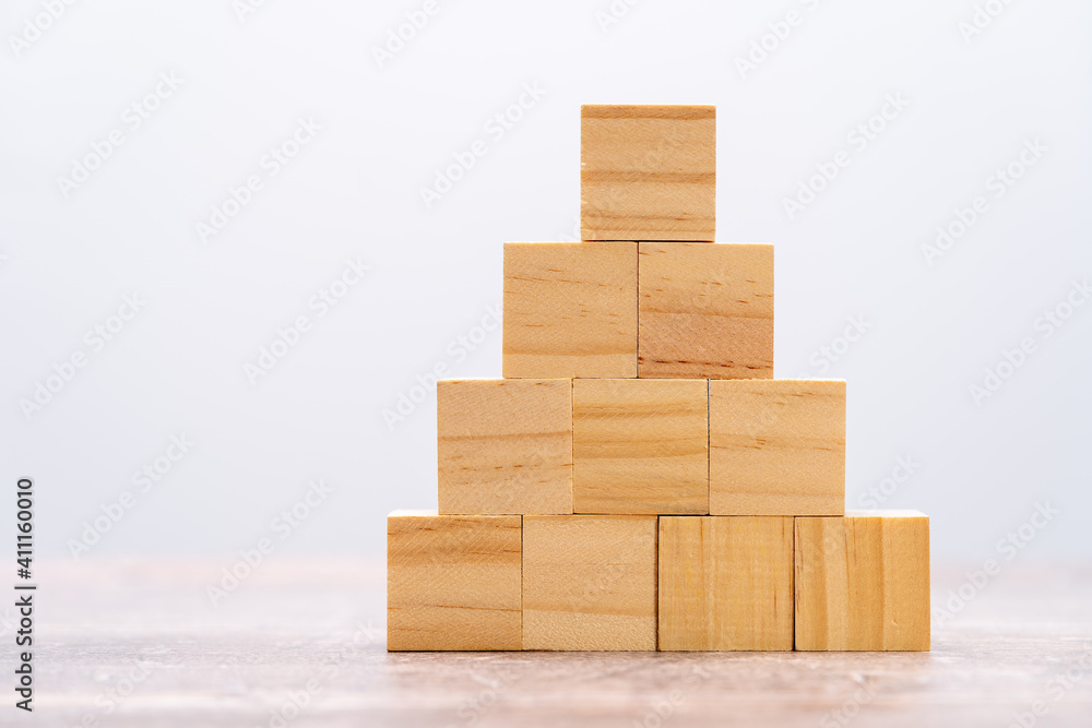 blank template mock up of ten wooden blocks pyramid shaped for use in ...