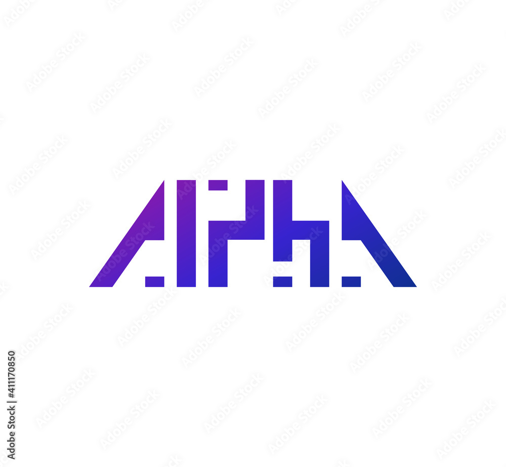 Alpha logo in minimal design Stock Vector | Adobe Stock