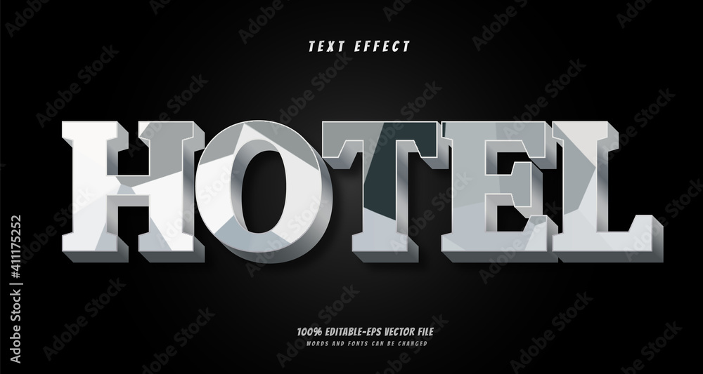 hotel text effect design vector. text effect 100% editable-eps vector ...