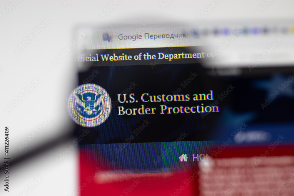 Los Angeles, USA - 1 February 2021: US Customs and Border Protection ...