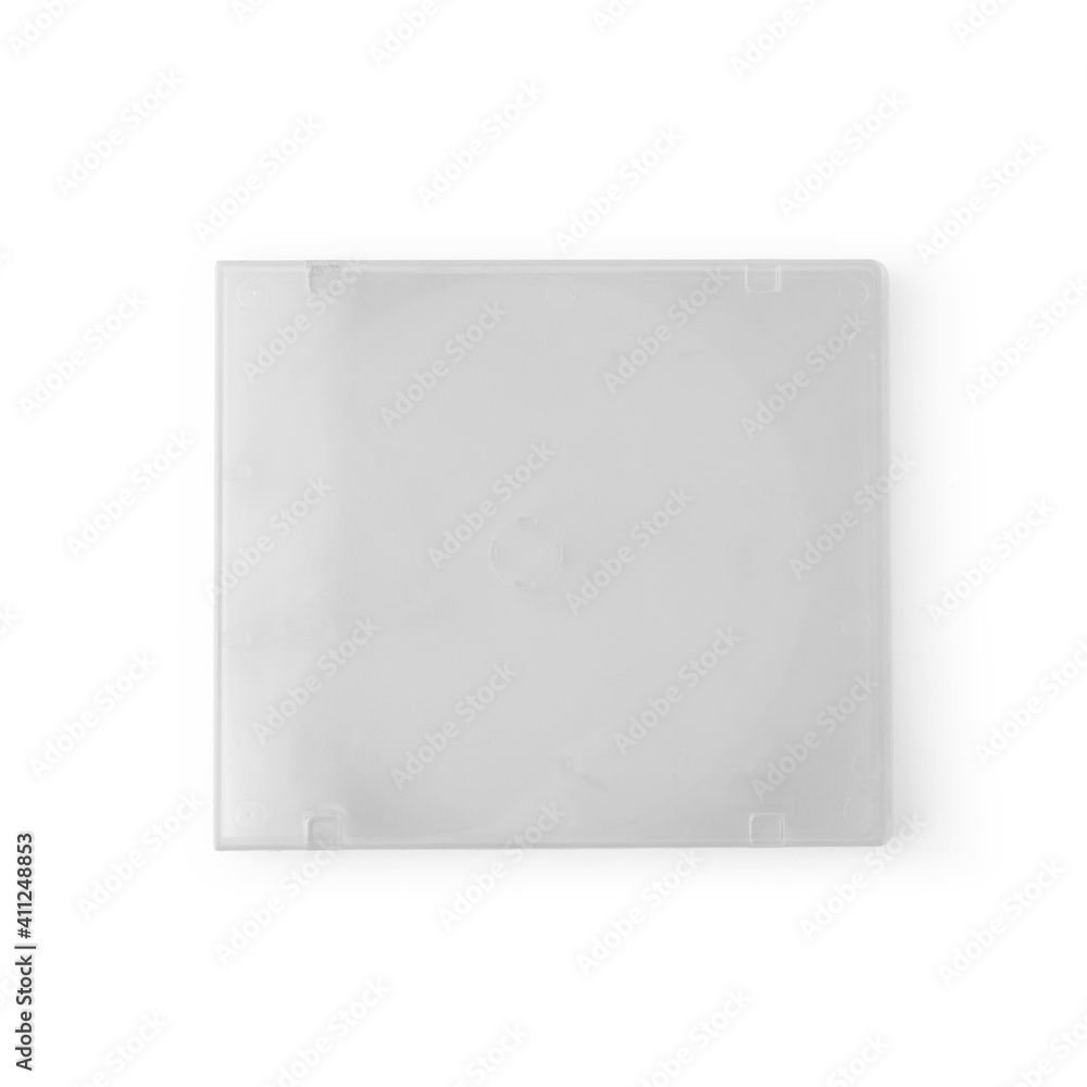 Realistic white cd box cover template isolated on white background with ...