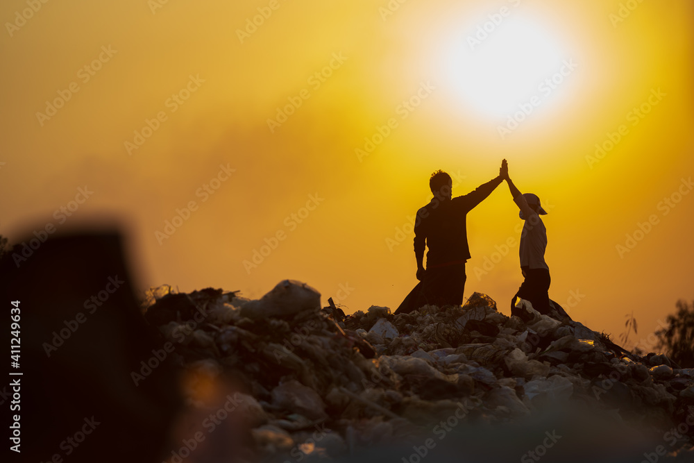 The success of the poor and happy In the garbage collection for sale ...