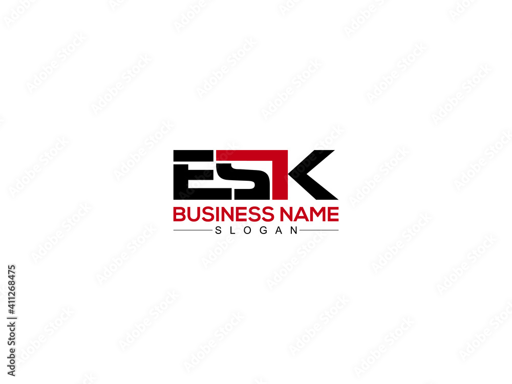 Letter ESK Logo Icon Design For New Business Stock Vector | Adobe Stock