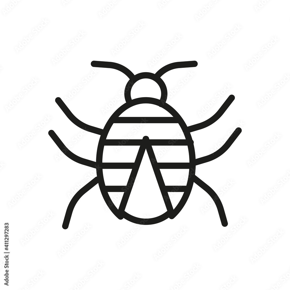 Outline Bug Line Icons Isolated On A White Background. Box Icons Sign ...