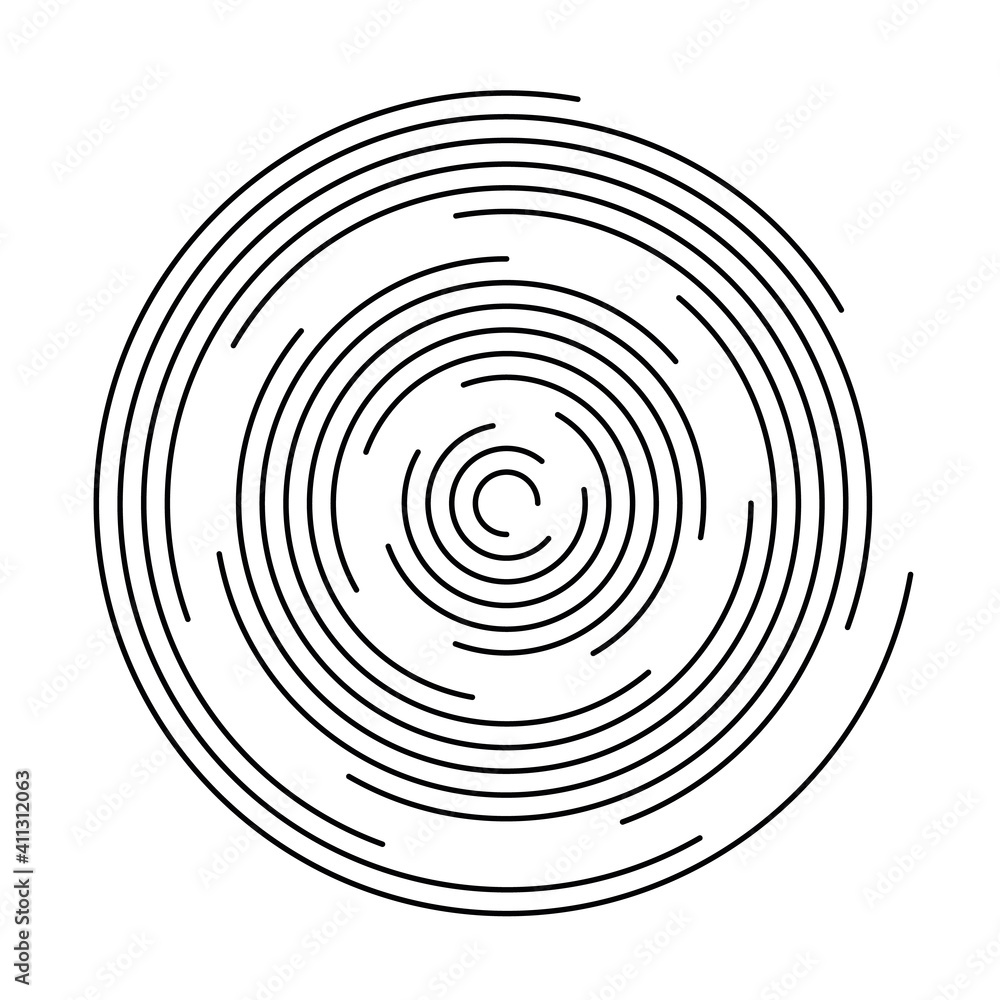 Thin black line vortex Stock Vector | Adobe Stock