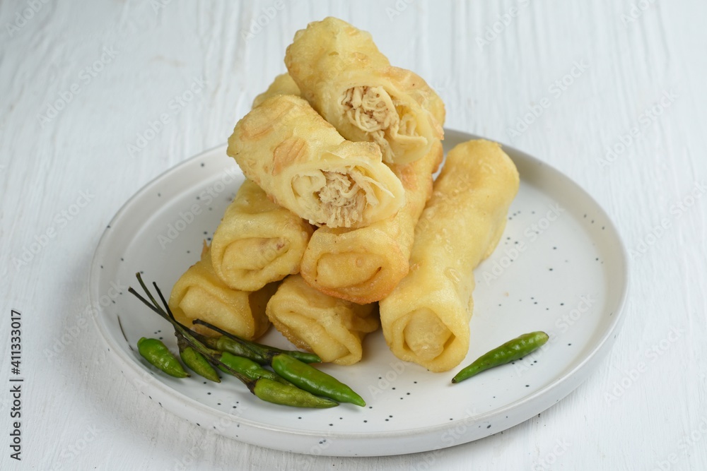 Indonesian traditional snack: sosis solo or Solo sausage is an ...