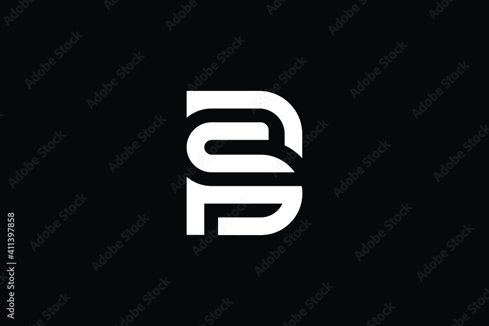 SP logo letter design on luxury background. PS logo monogram initials ...