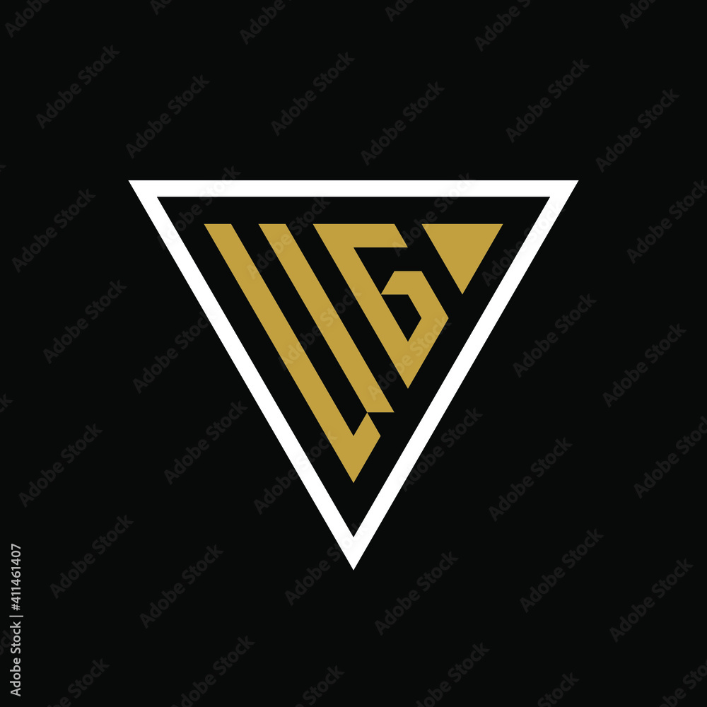 Initial letter UG triangle logo design Stock Vector | Adobe Stock