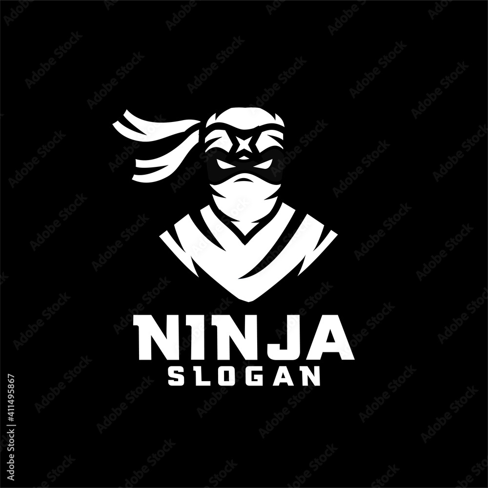 ninja vector mascot logo design illustration concept style for badge ...