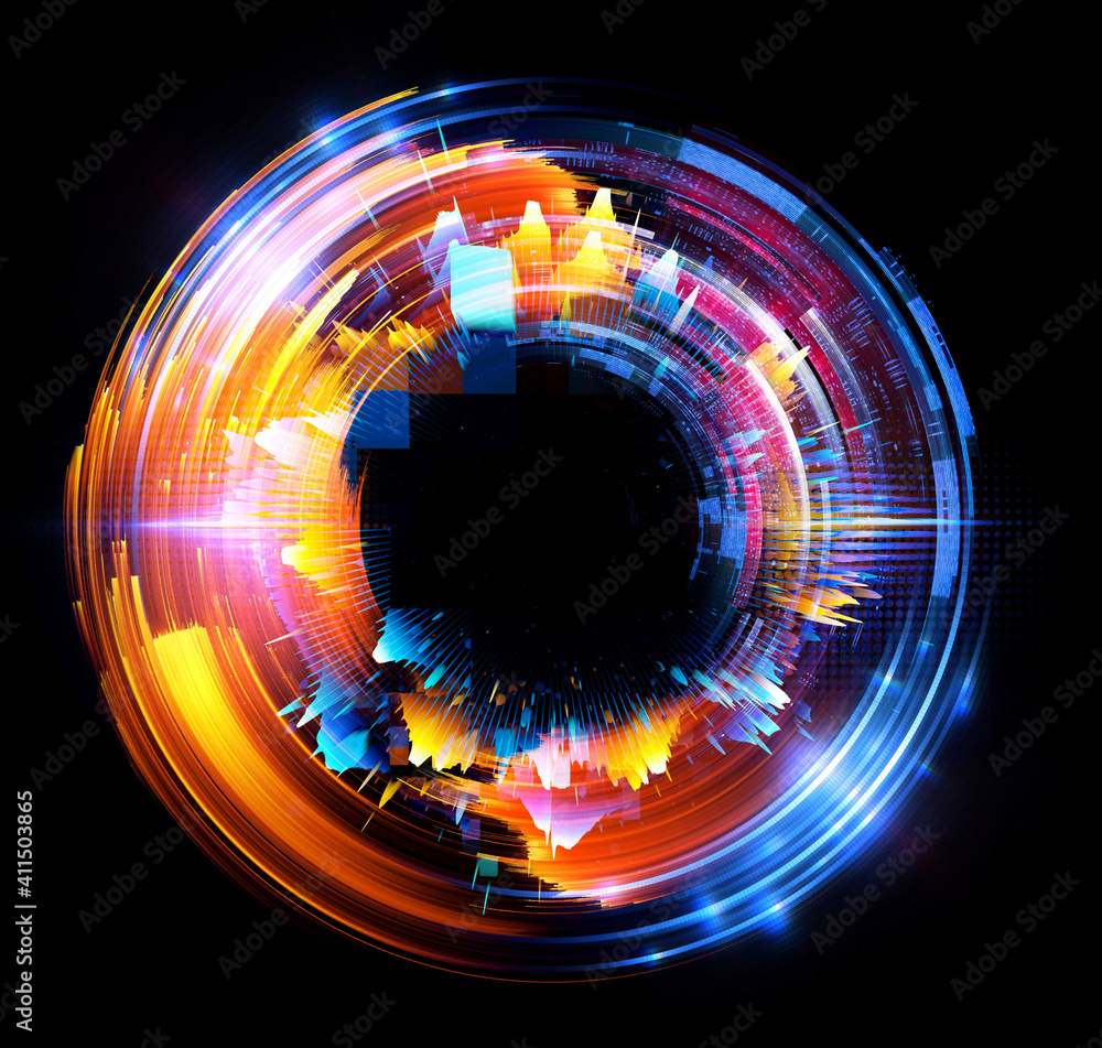 Vivid abstract background. Beautiful design of rotation frame ...