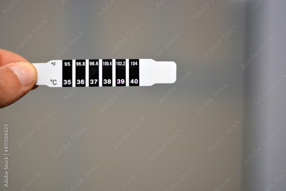 Fast Check Forehead Thermometer Strip. for Home or School. Reusable ...