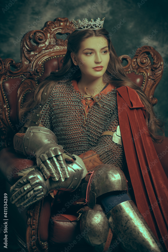majestic medieval queen Stock Photo | Adobe Stock