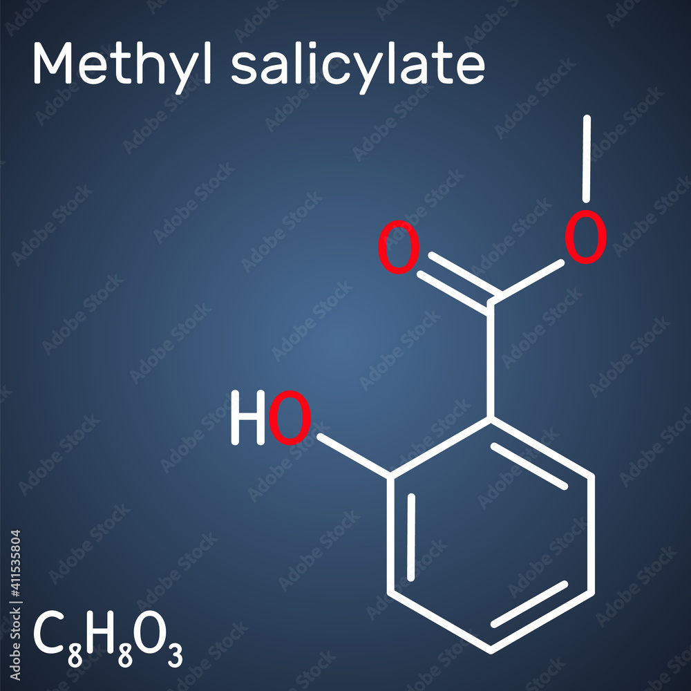 Methyl Salicylate Structural Formula