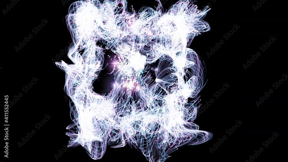 Abstract white steam whirls in colorful lines in the rays of the sun ...