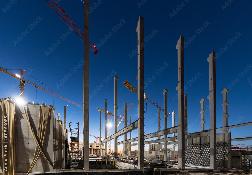 Rohbau., Baustelle, Kran Stock Photo | Adobe Stock