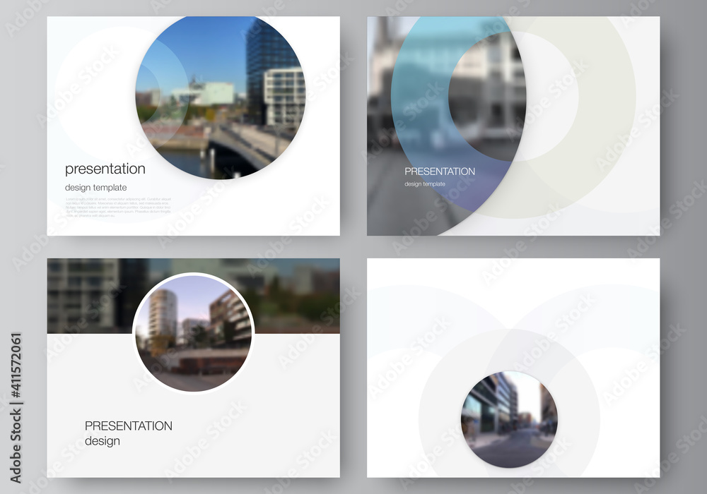 Vector layout of the presentation slides design business templates ...
