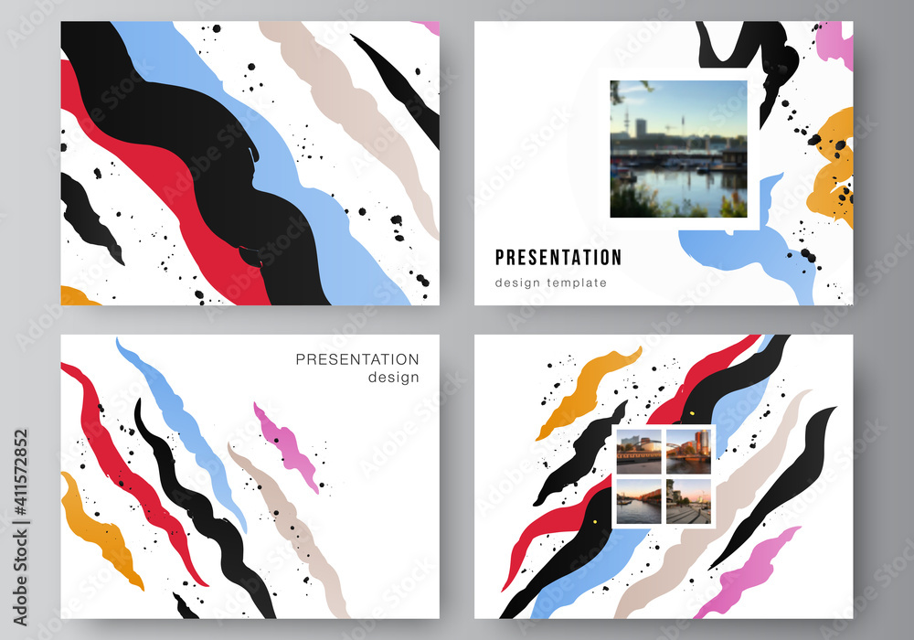 Vector layout of the presentation slides design business templates ...