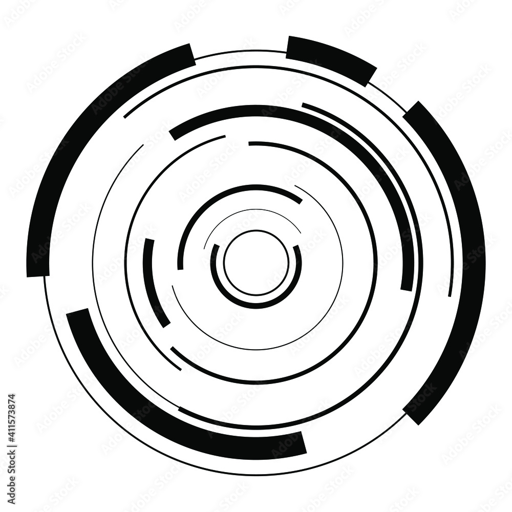 Abstract black radial lines. Vector illustration. Design element for ...