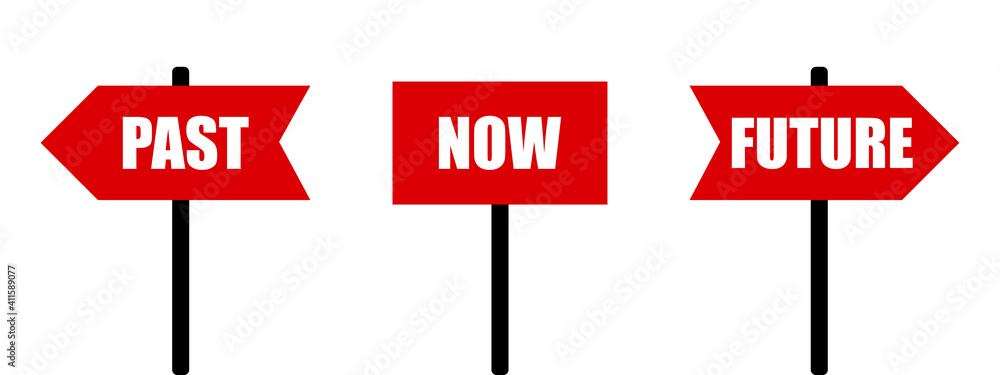 Past, present and future icons - vector Stock Vector | Adobe Stock