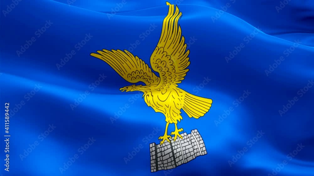 Vidéo Stock Friulano flag Motion Loop video waving in wind. Realistic ...
