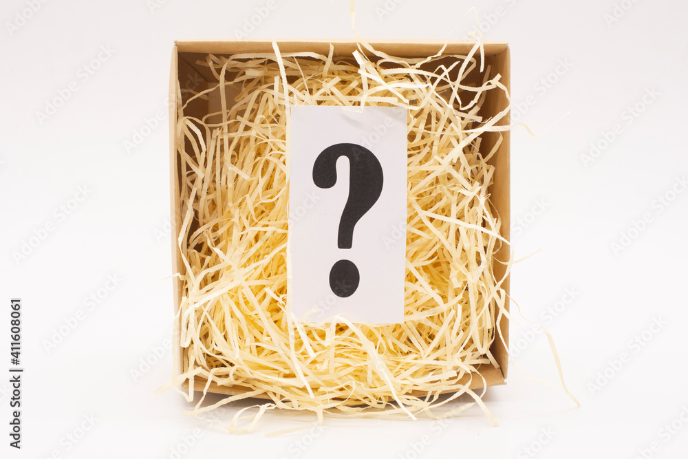 question mark in the box on white background. Question mark Stock Photo ...