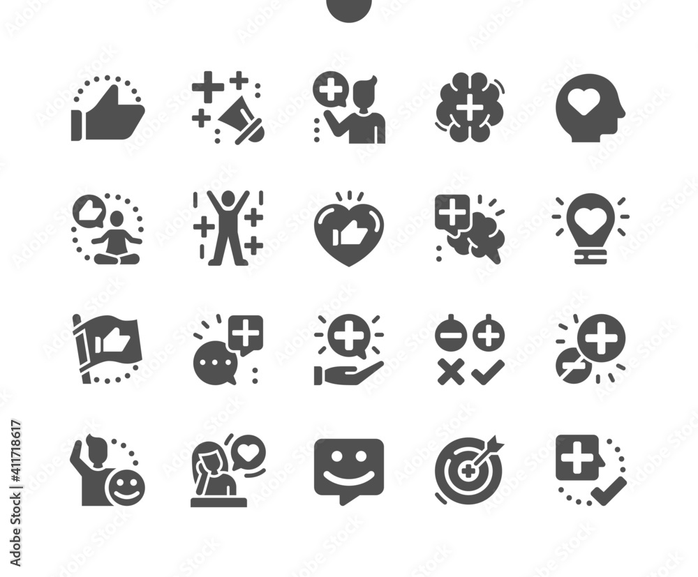 Positive thinking. Positive communication and harmony. Good thoughts ...