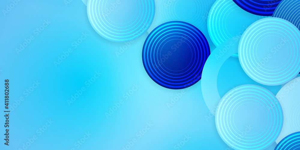 blue background with white circle rings in faded distressed vintage ...