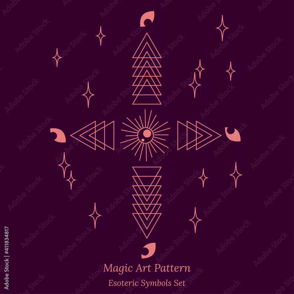 Esoteric symbol of opening third eye of the soul. Science Illustration ...