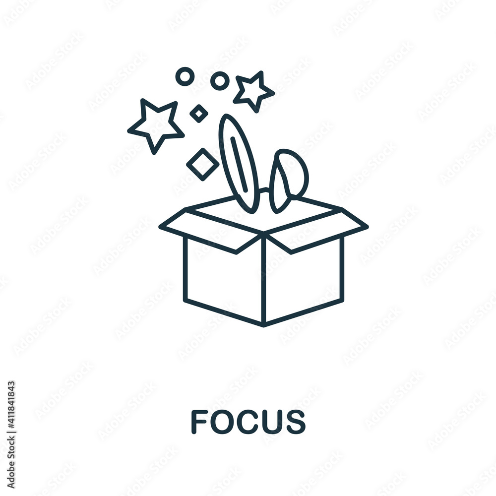 Focus icon. Simple element from amusement park collection. Creative ...