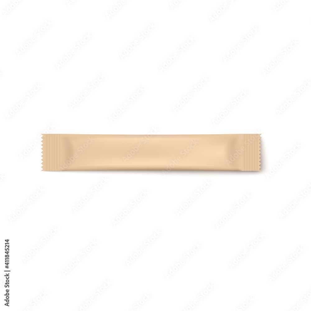 Color stick pack, blank foil sachet for packaging a vector 3d ...