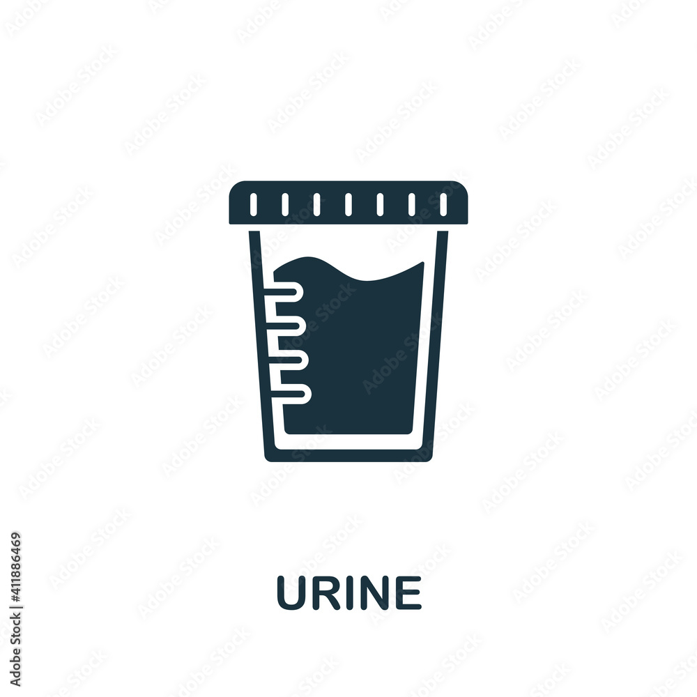 Urine icon. Simple element from medical services collection. Filled ...