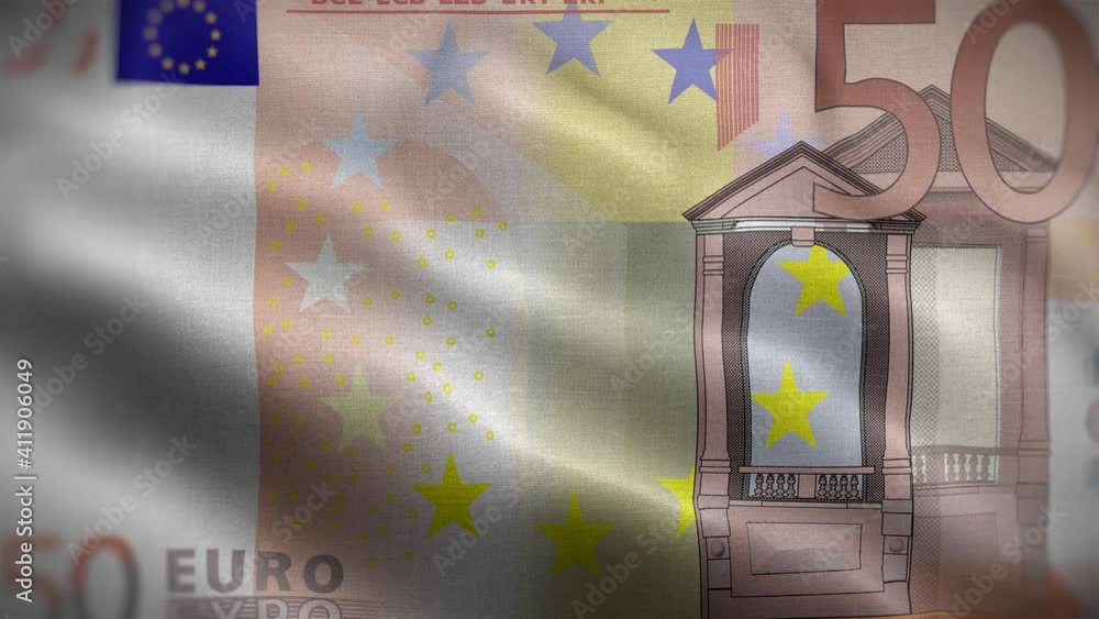 50 Euro Note Flag Loop Background 4K Stock ビデオ | Adobe Stock