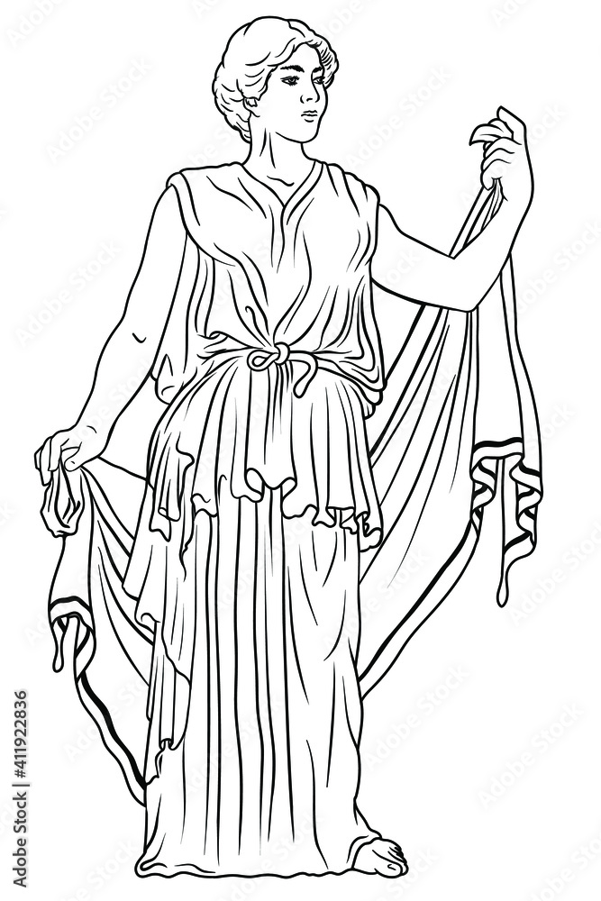 Ancient Greek Peplos For Women