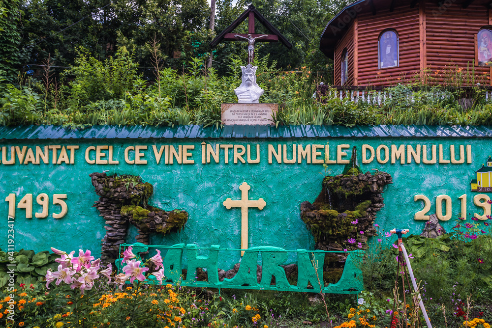 Saharna, Moldova - July 15, 2019: Stephen III the Great statue in Holy ...