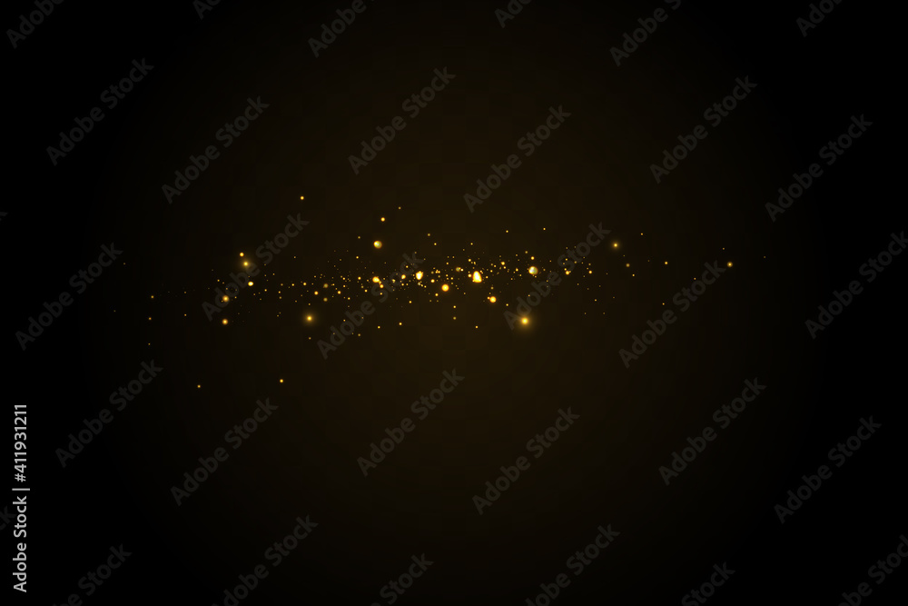 Light effect. Background of sparkling particles. Glittering elements on ...