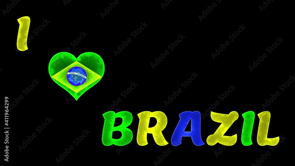 I love Brazil animation with the brazilian flag inside the heart. Love ...