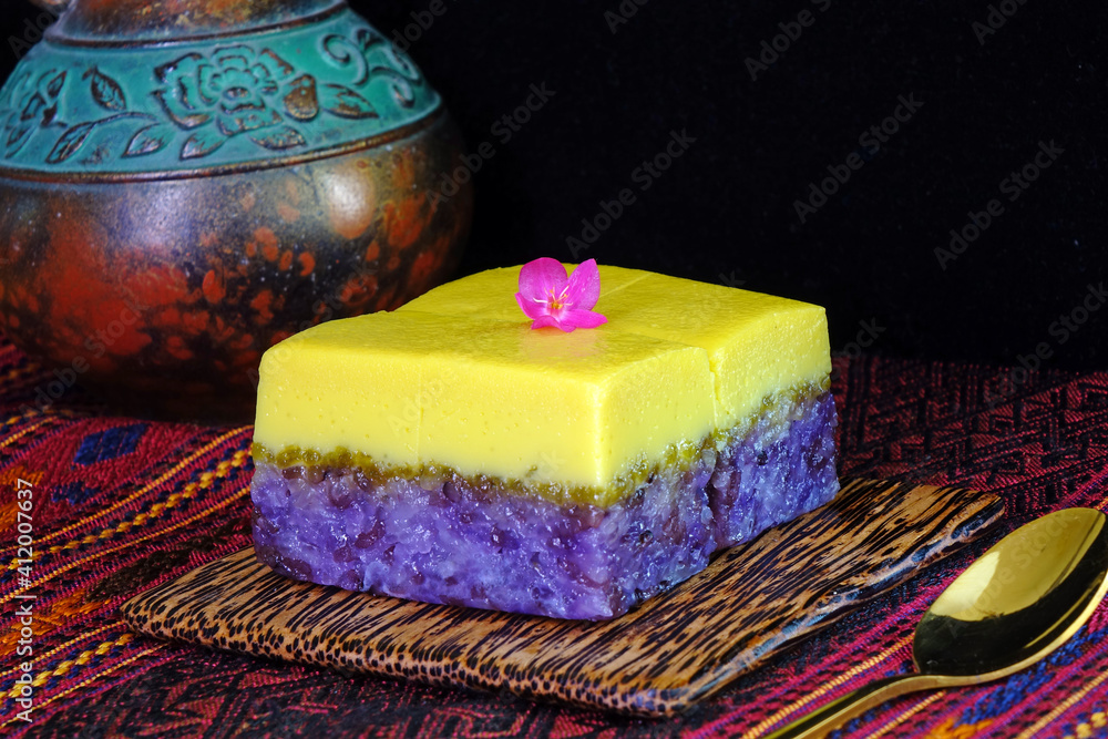 Sticky rice custard cake, dessert for wedding ceremony of Peranakan ...