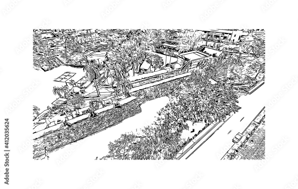 Building view with landmark of Cebu is the city in Philippines. Hand ...