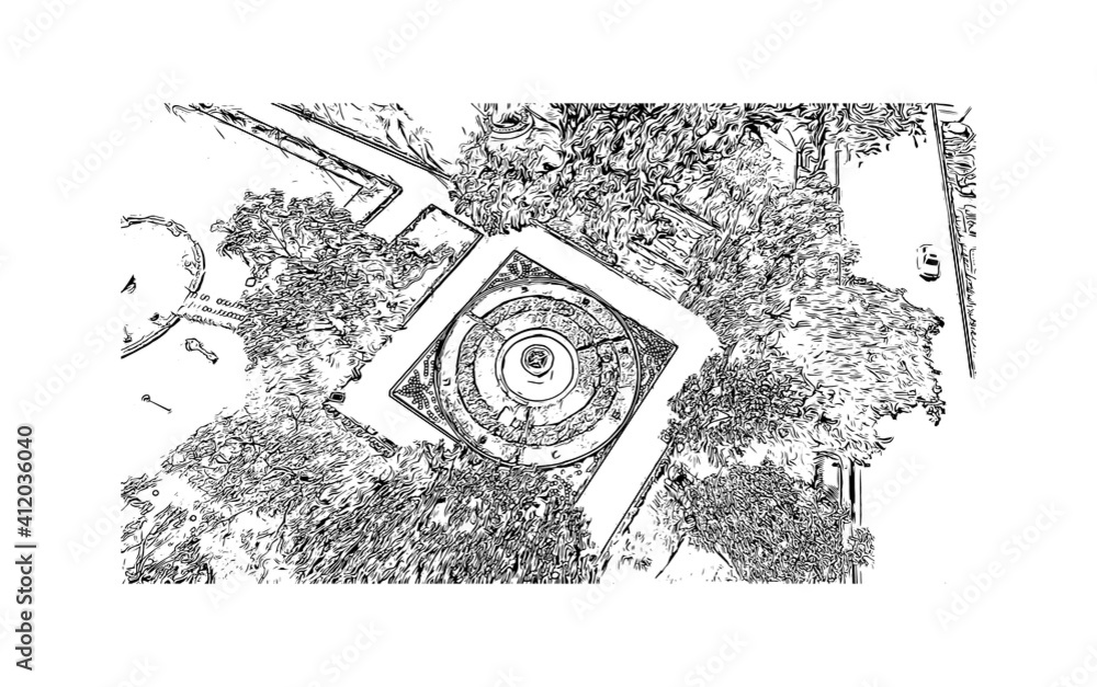 Building view with landmark of Cebu is the city in Philippines. Hand ...