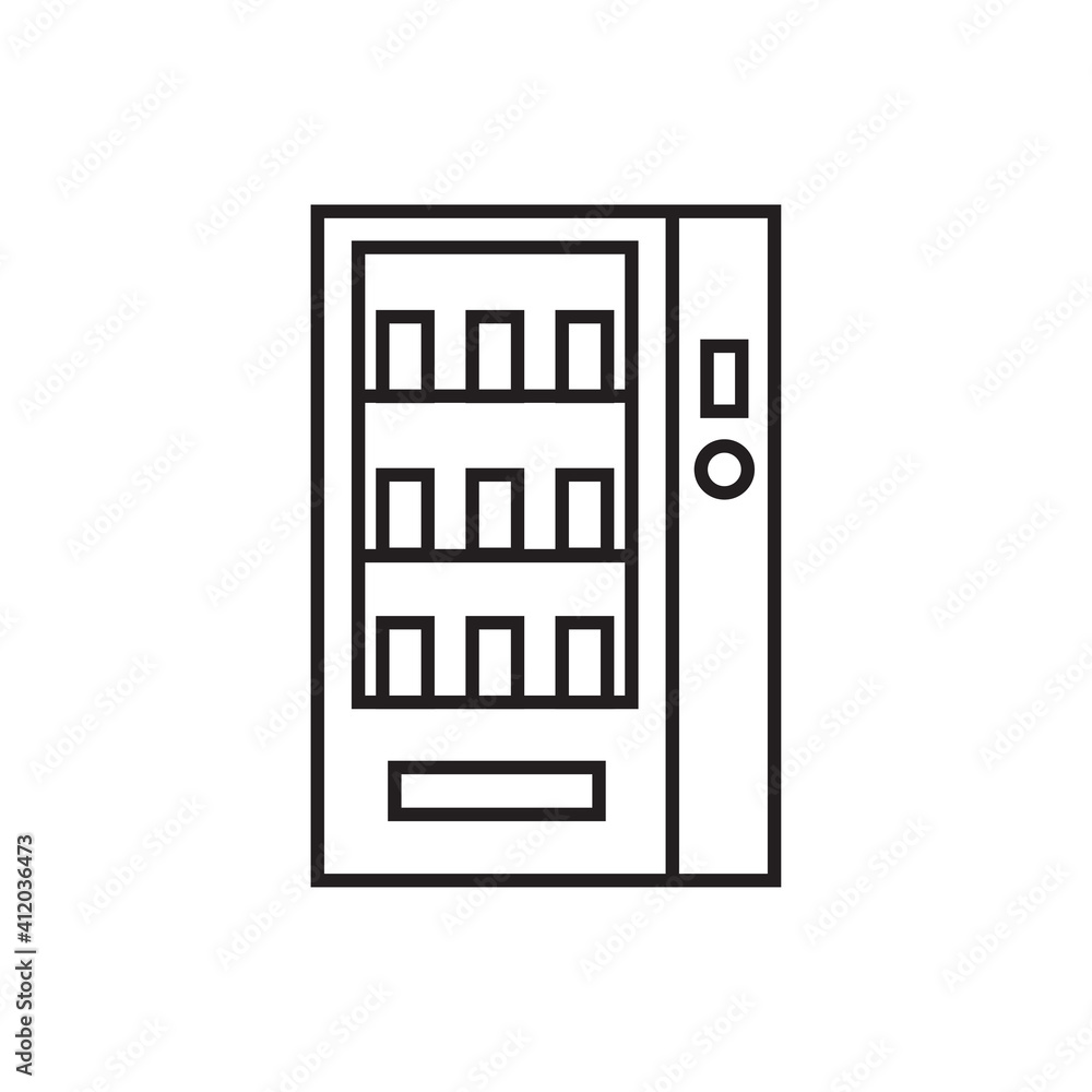 Vending machine outline icon for graphic design, logo, web site, social ...