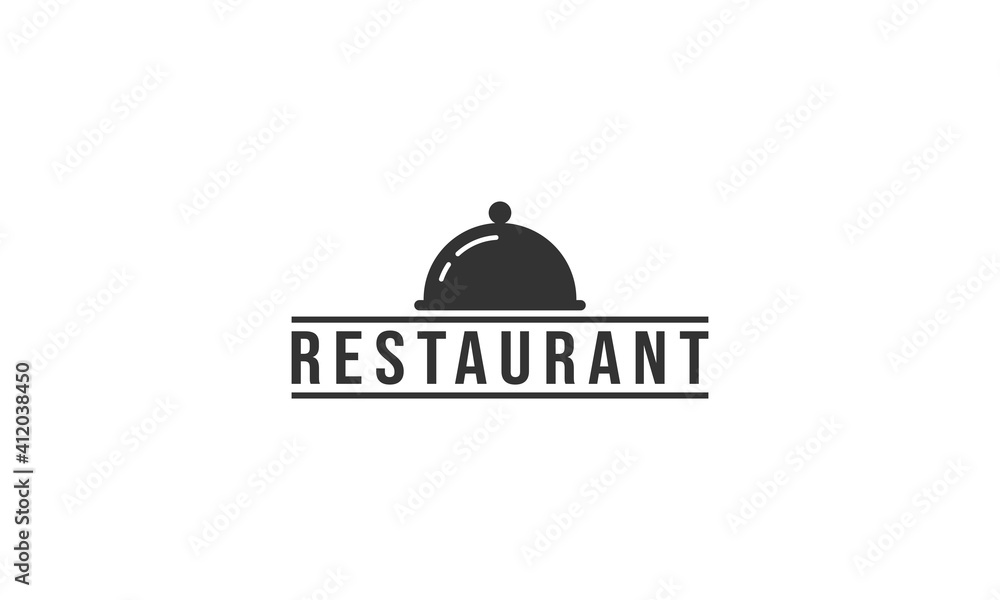 restaurant logo design vector in white background Stock Vector | Adobe ...