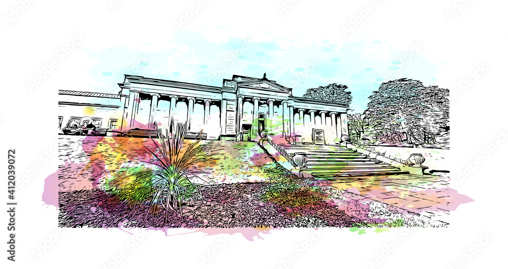 Building view with landmark of Sheffield is the city in England ...