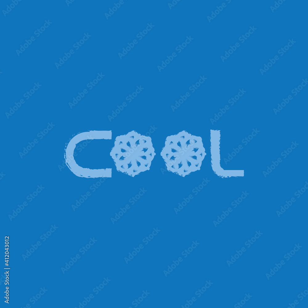 Ice COOL letter logo design vector Stock Vector | Adobe Stock