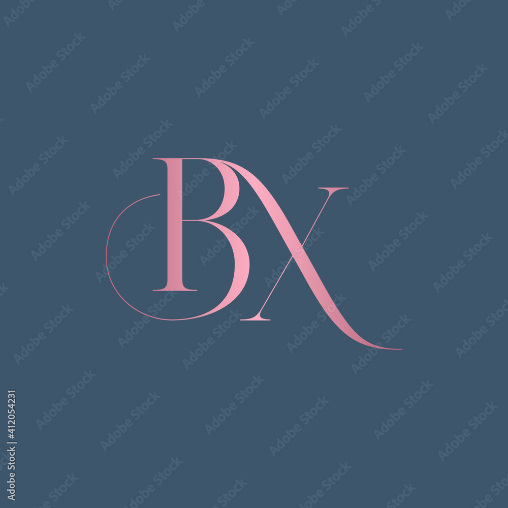 BX letter logo alphabet monogram icon symbol Stock Vector | Adobe Stock