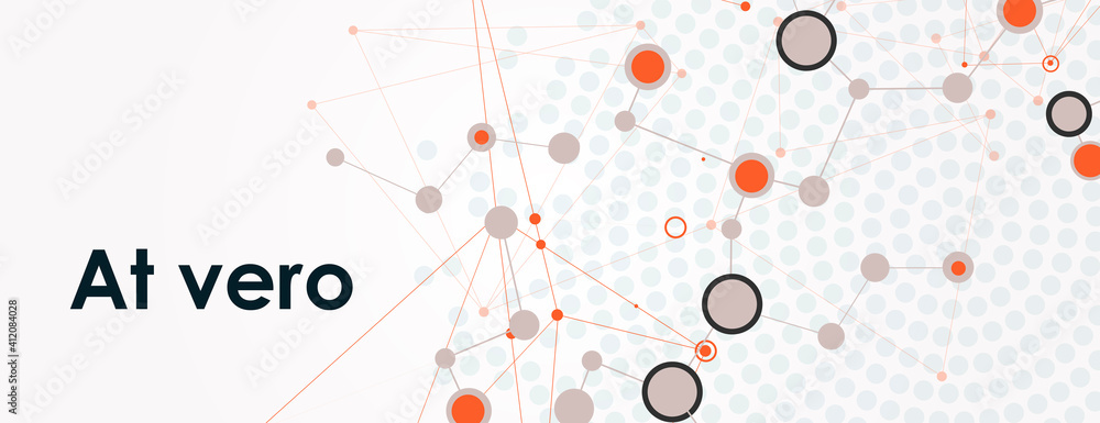 Abstract illustration with circle network connect on white background ...