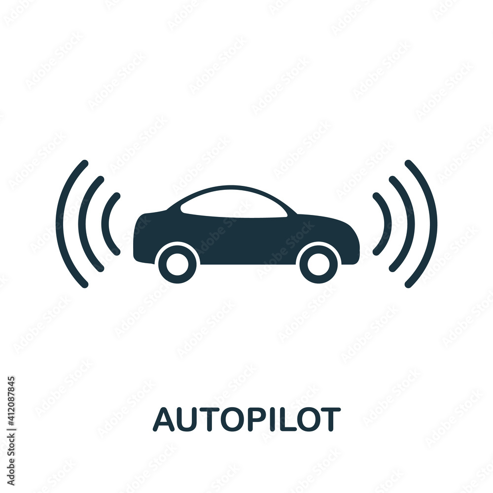 Autopilot icon. Simple element from technology collection. Filled ...
