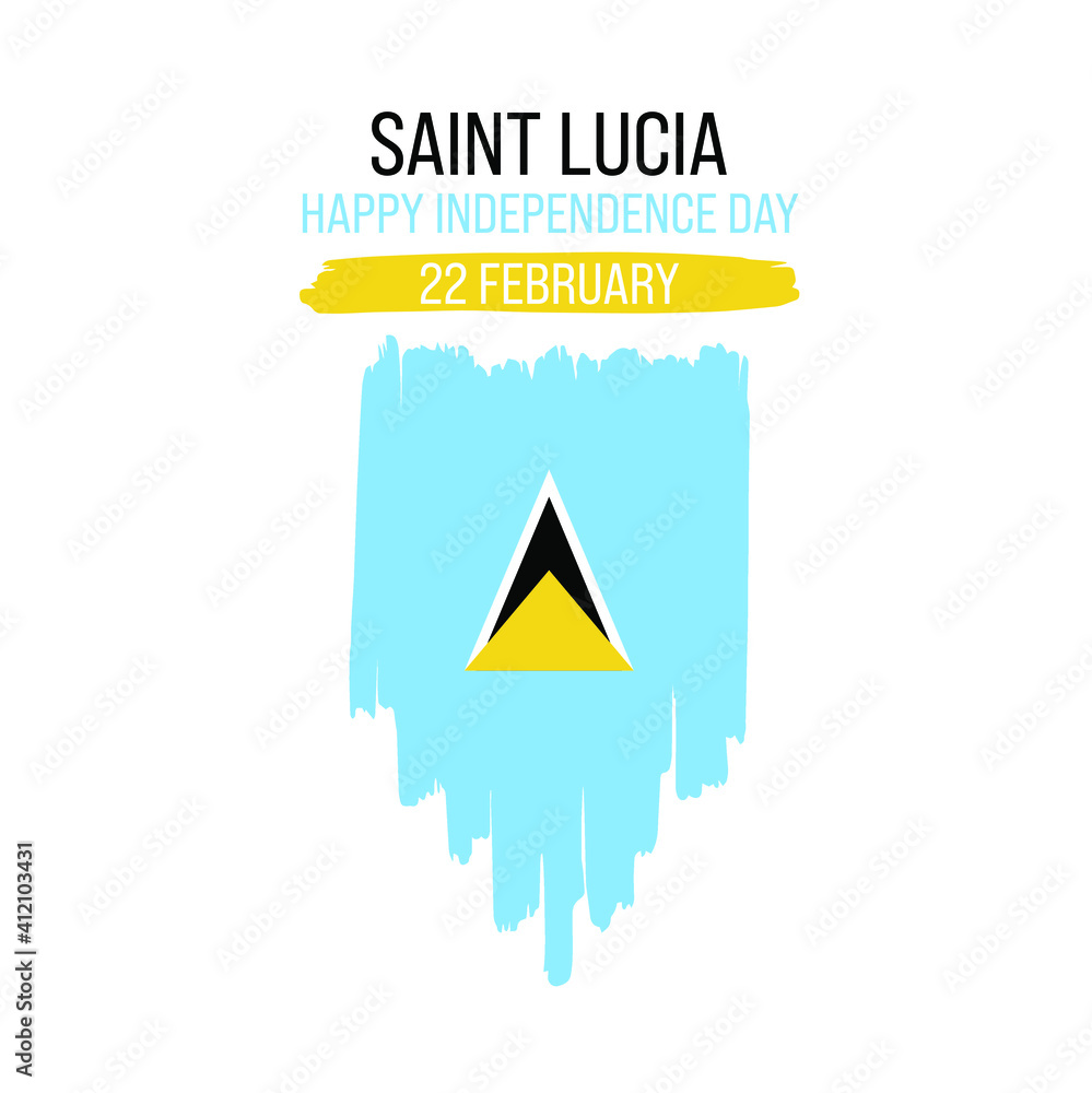 Saint Lucia Happy Independence day greeting card, banner, vector ...