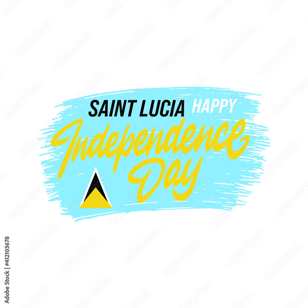 Saint Lucia Happy Independence day greeting card, banner, vector ...