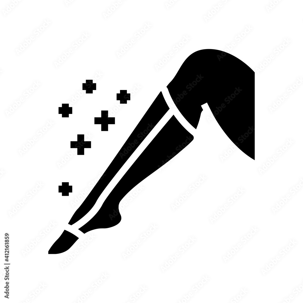 leg bandage health tratment glyph icon vector. leg bandage health ...