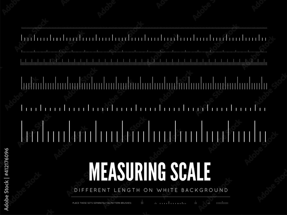Photo & Art Print Measuring rulers of different scale, length and shape ...